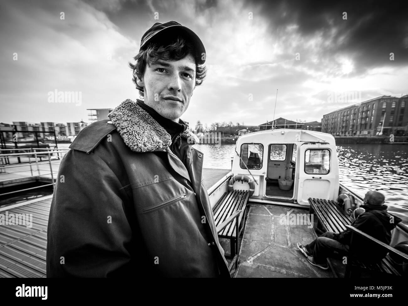 Cian, the cross harbour ferry man, Bristol Stock Photo - Alamy