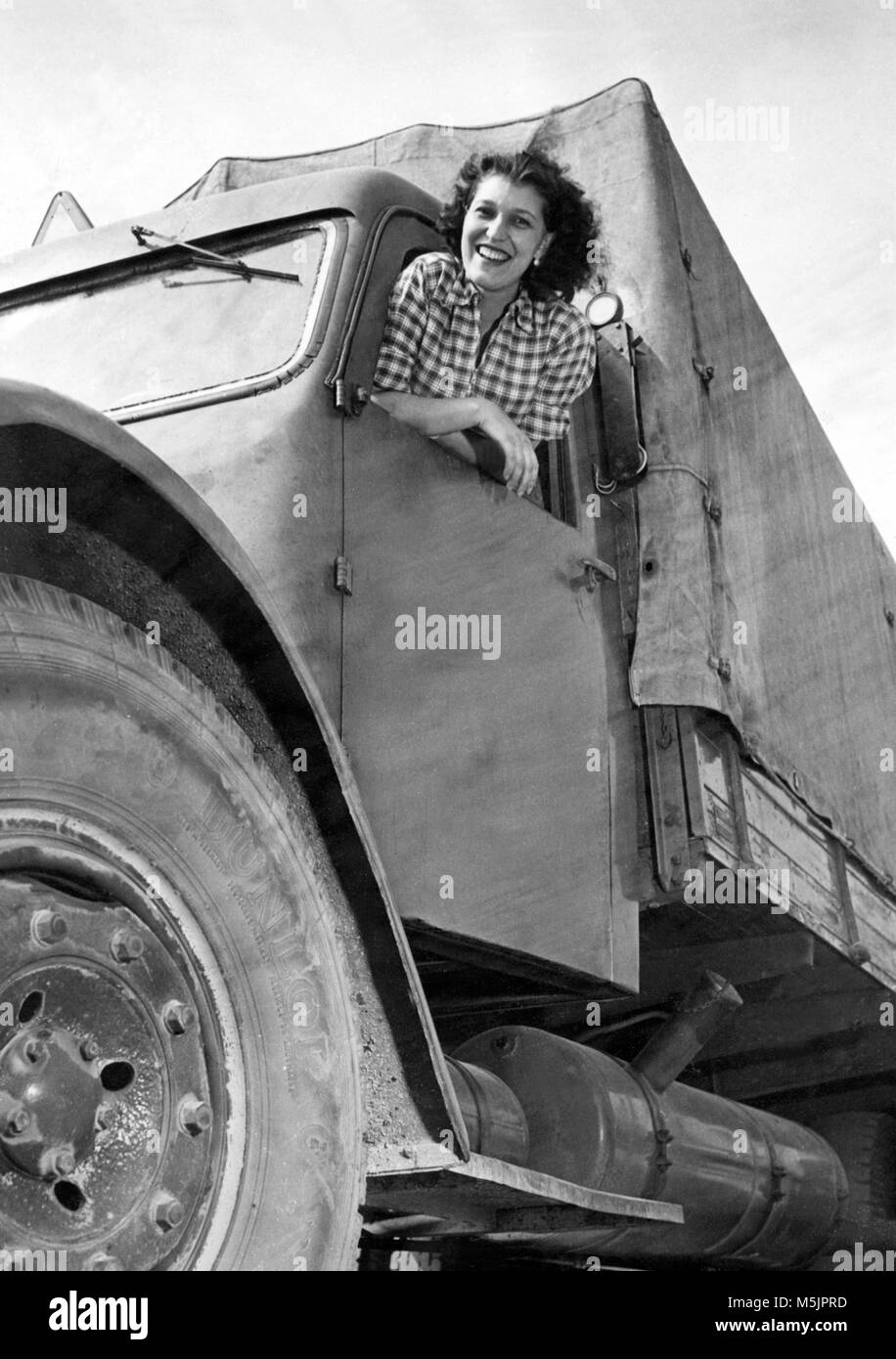 Truck driver Black and White Stock Photos & Images - Alamy