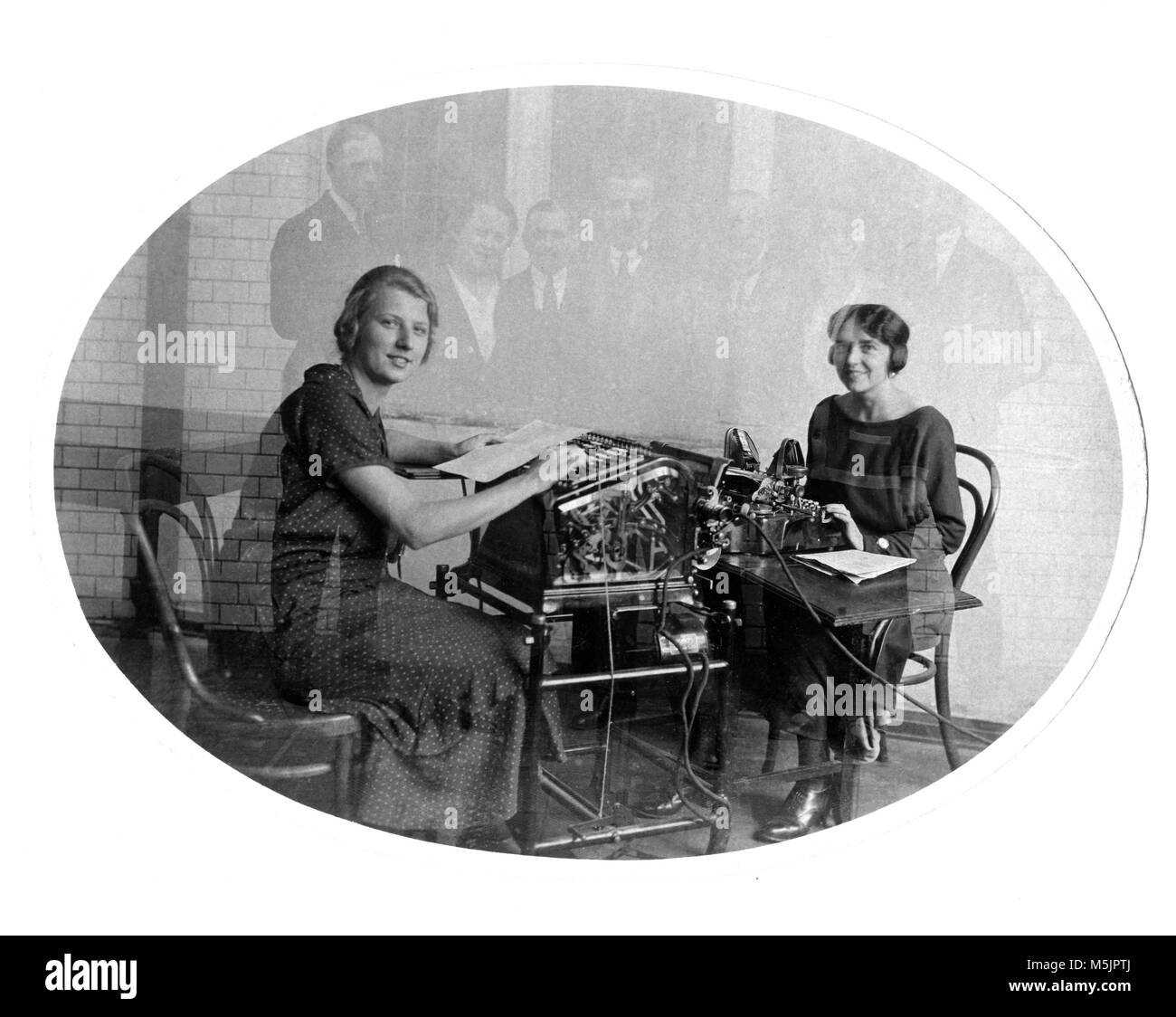 Two secretaries office Black and White Stock Photos & Images - Alamy