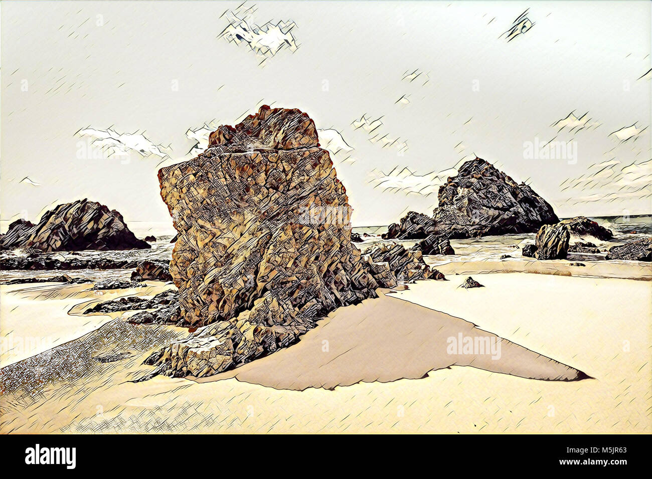 Beach illustration hi-res stock photography and images - Alamy