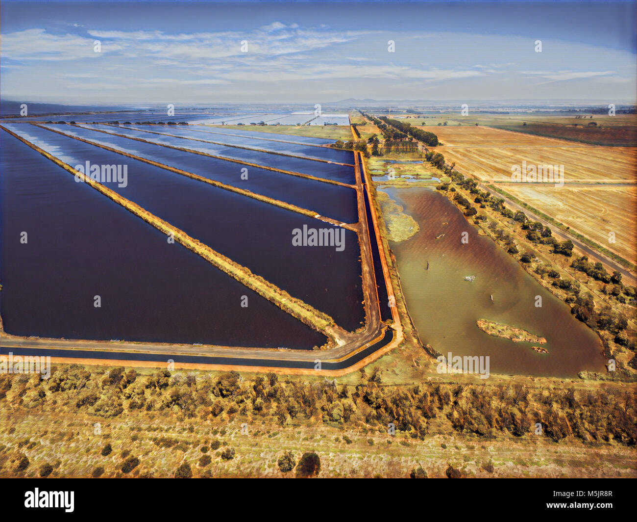 Coastal countryside landscape - digital illustration Stock Photo - Alamy