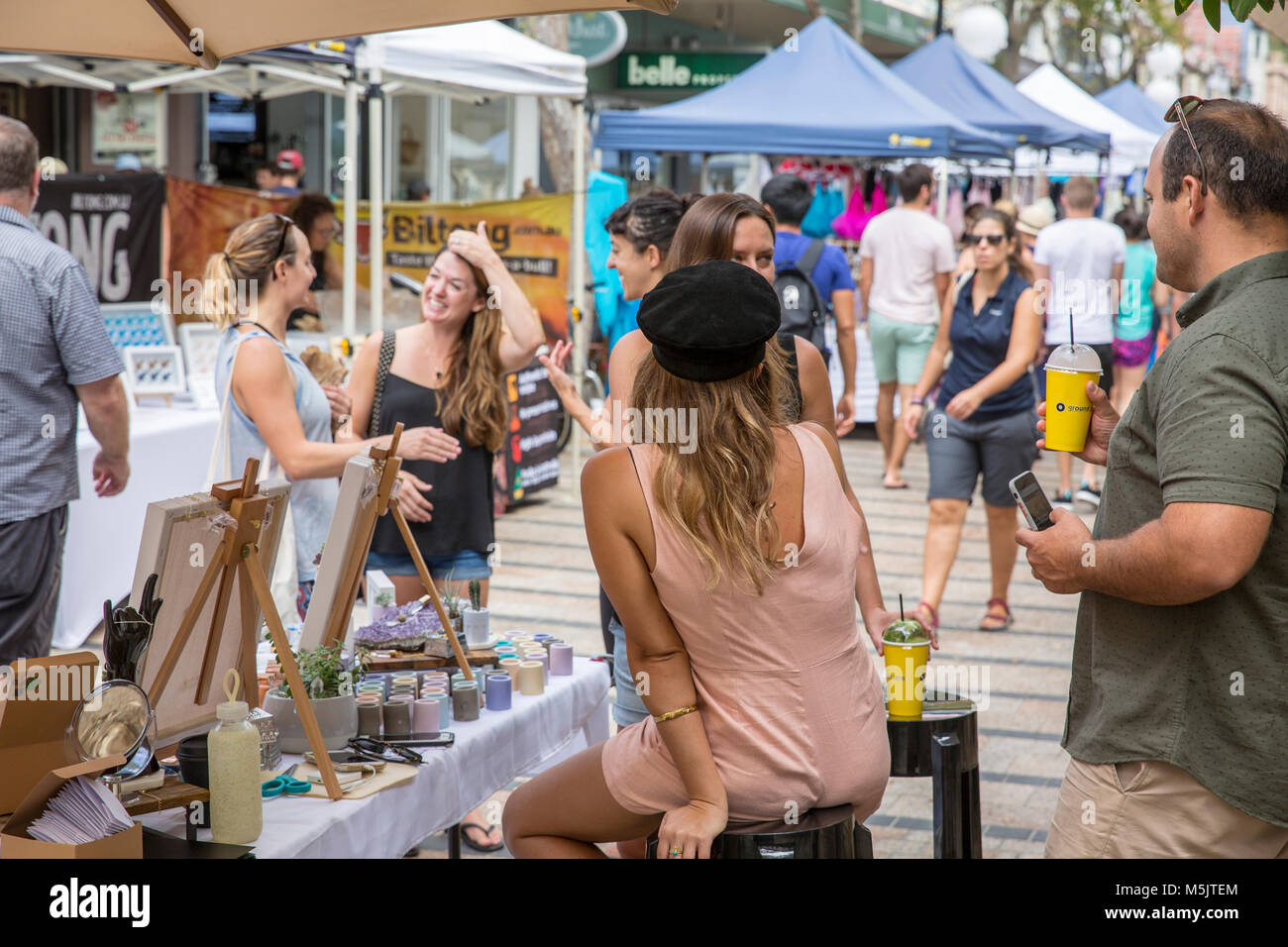 Weekend markets in Manly beach on Sydney northern beaches,New South ...