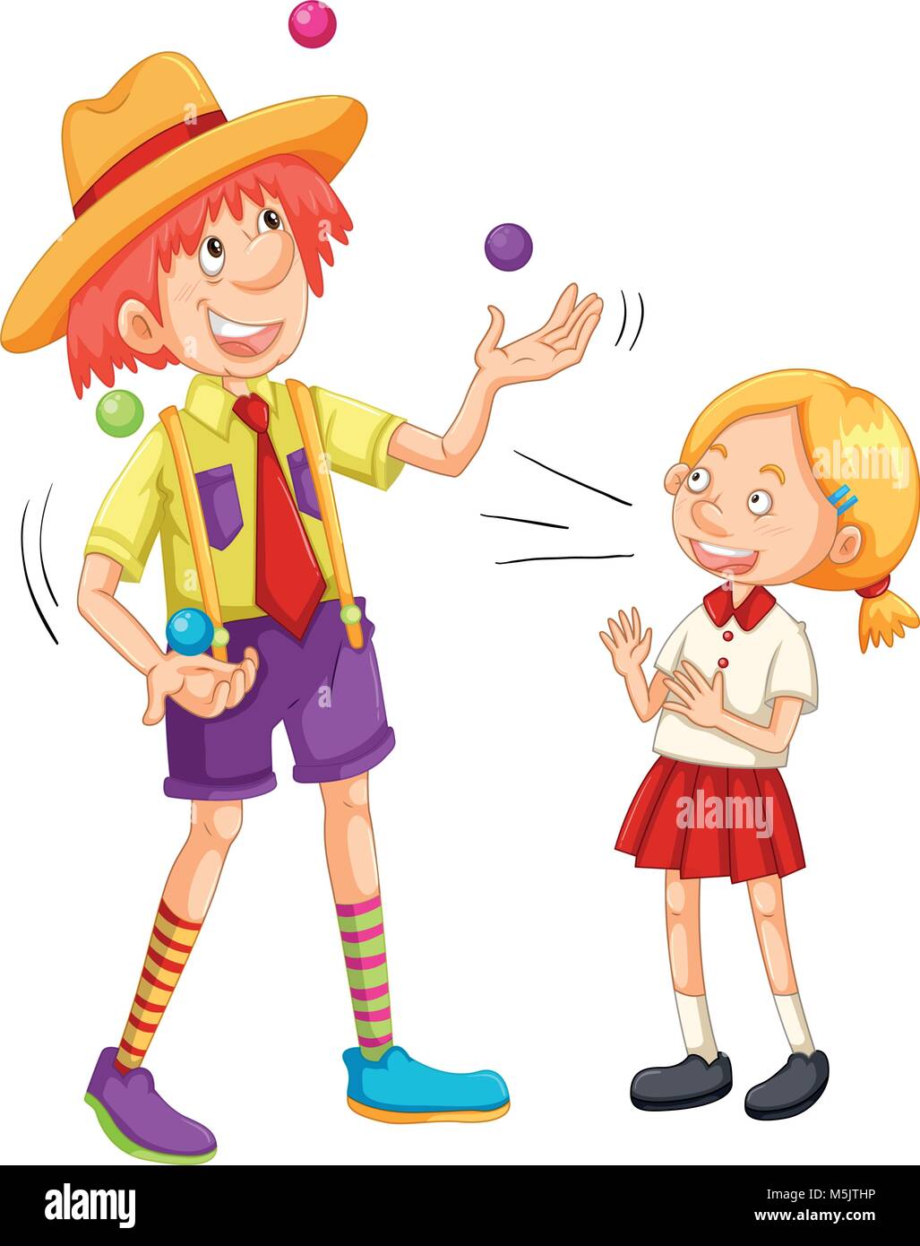 Girl juggling balls Stock Vector Images - Alamy