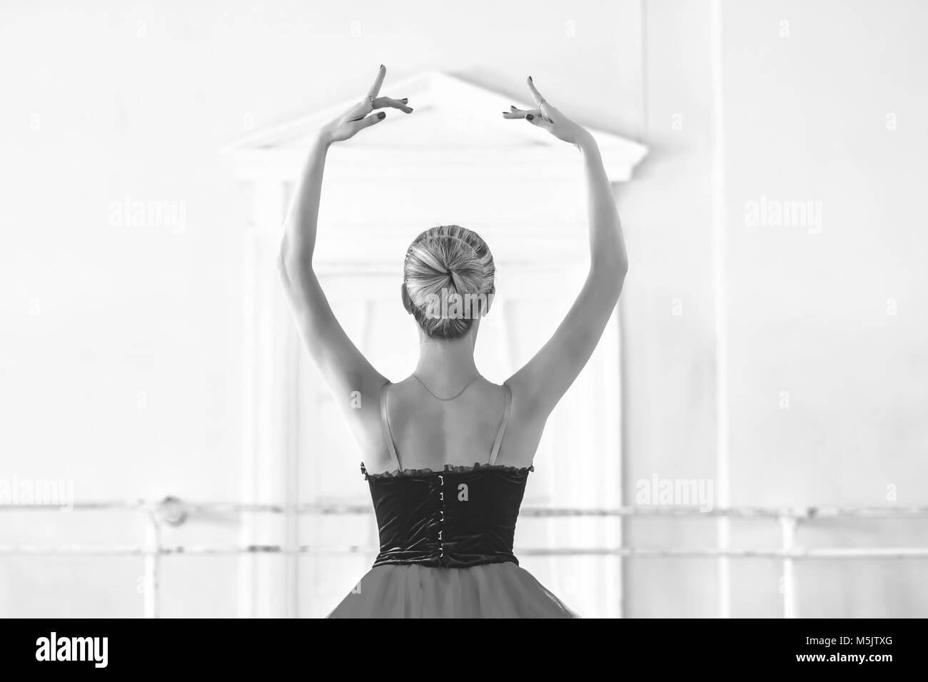 Classical Ballet dancer side view. Beautiful graceful ballerine ...