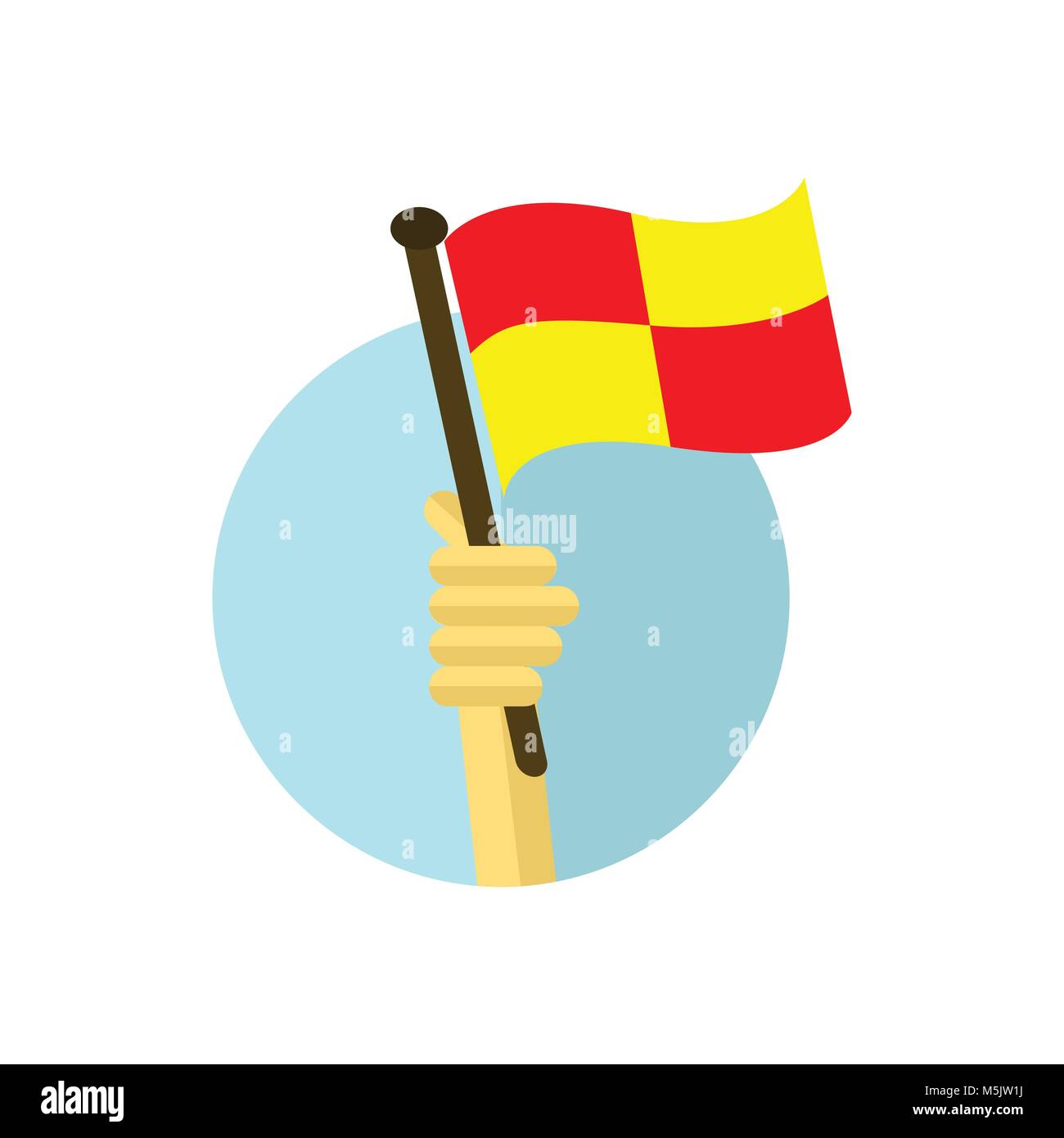 Offside Flag Assistant Referee Vector Illustration Graphic Design Stock ...