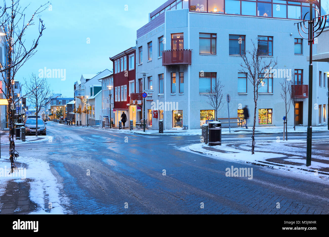Reykjavik at dusk hi-res stock photography and images - Alamy