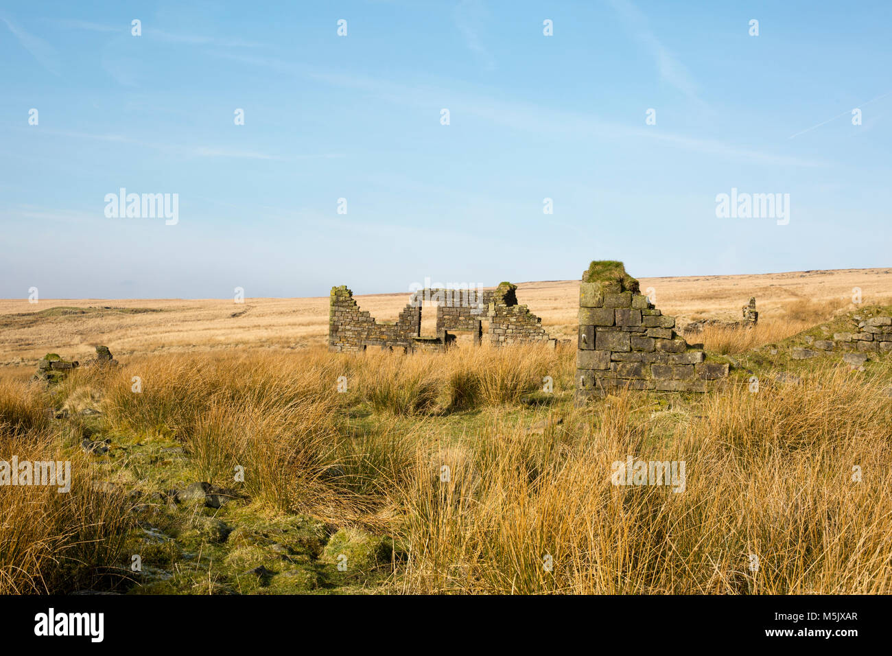 Ruined farmhouse on Turton Moor, West Pennine Moors, Lancashire ...