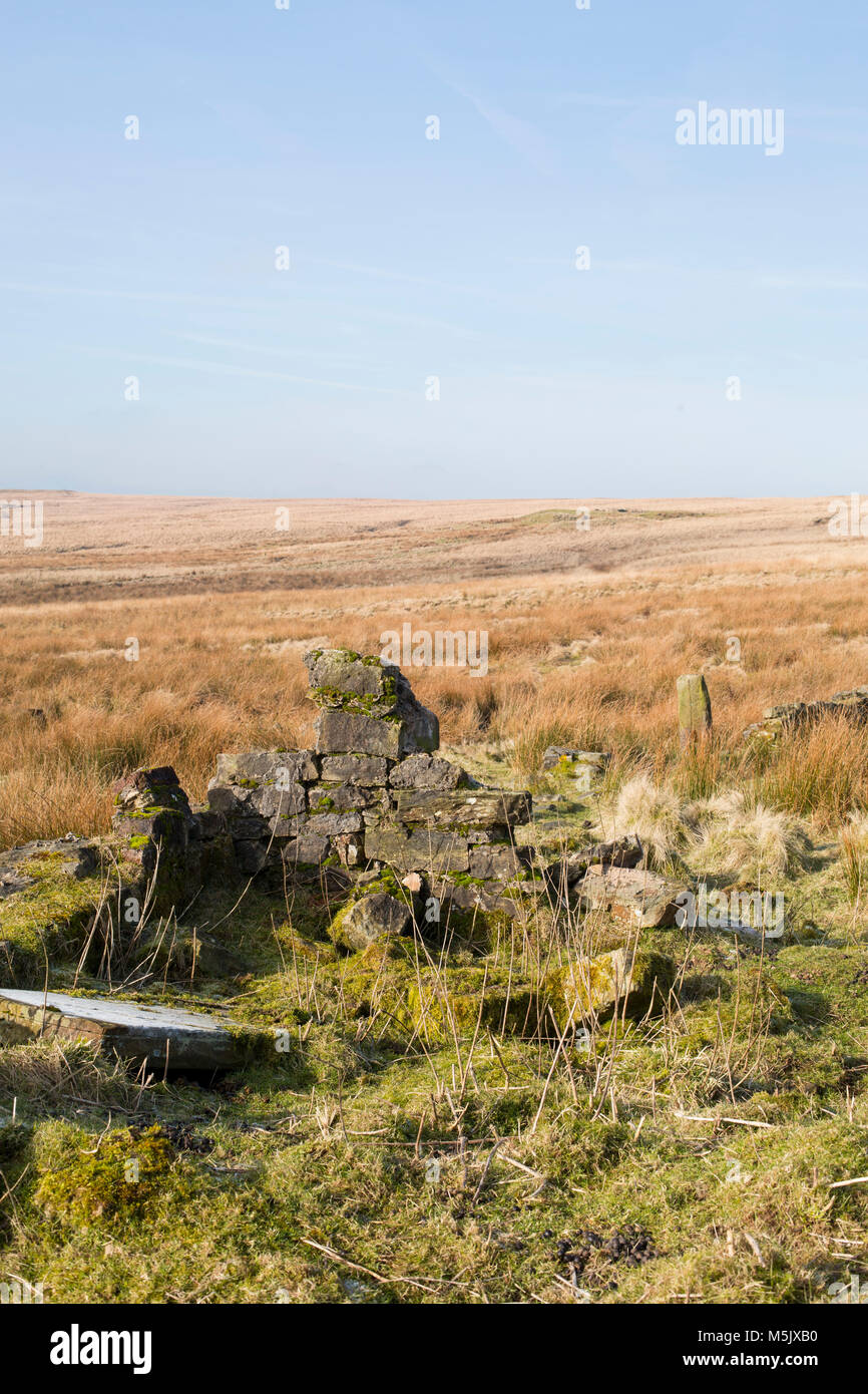 Ruined farmhouse on Turton Moor, West Pennine Moors, Lancashire ...