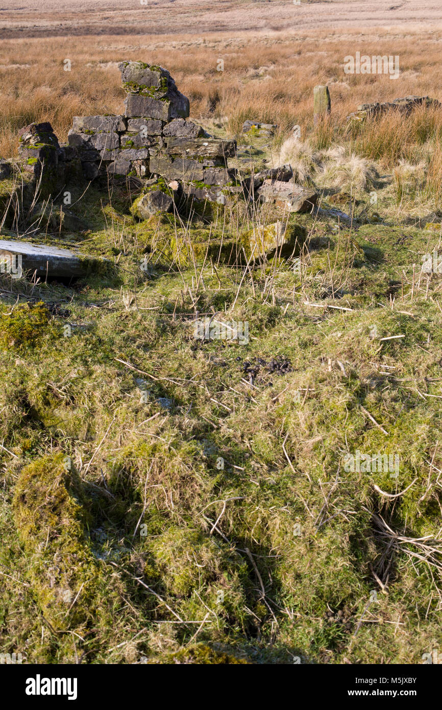 Ruined farmhouse on Turton Moor, West Pennine Moors, Lancashire ...