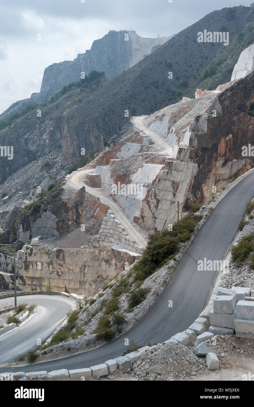 Marble quarry site of Carrara in activities. More than 200 companies ...