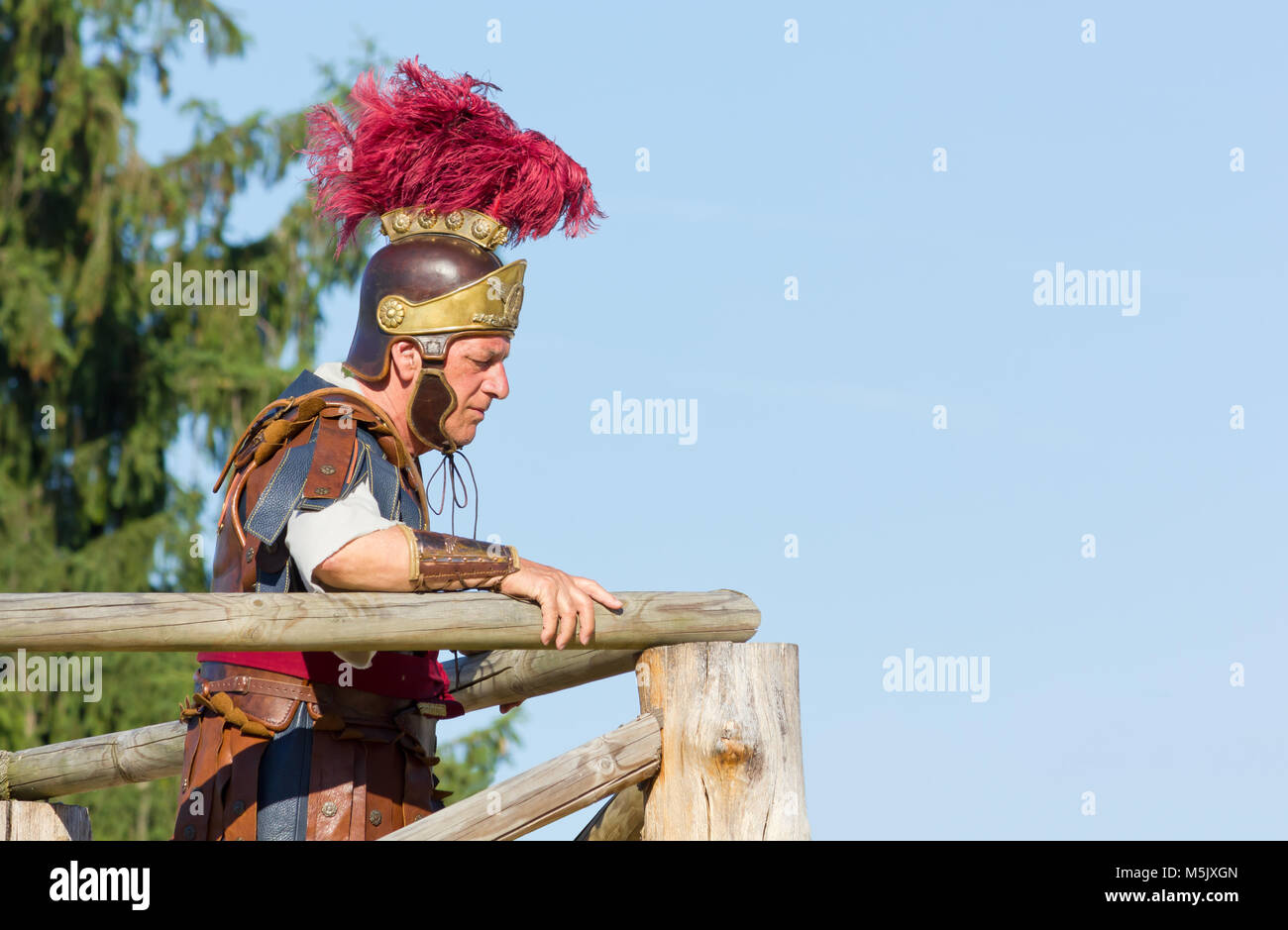 AQUILEIA, Italy - June 18, 2017 : Ancient Roman legionary commander ...