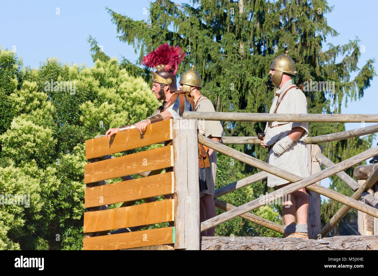 AQUILEIA, Italy - June 18, 2017: Ancient Roman legionary commander and ...