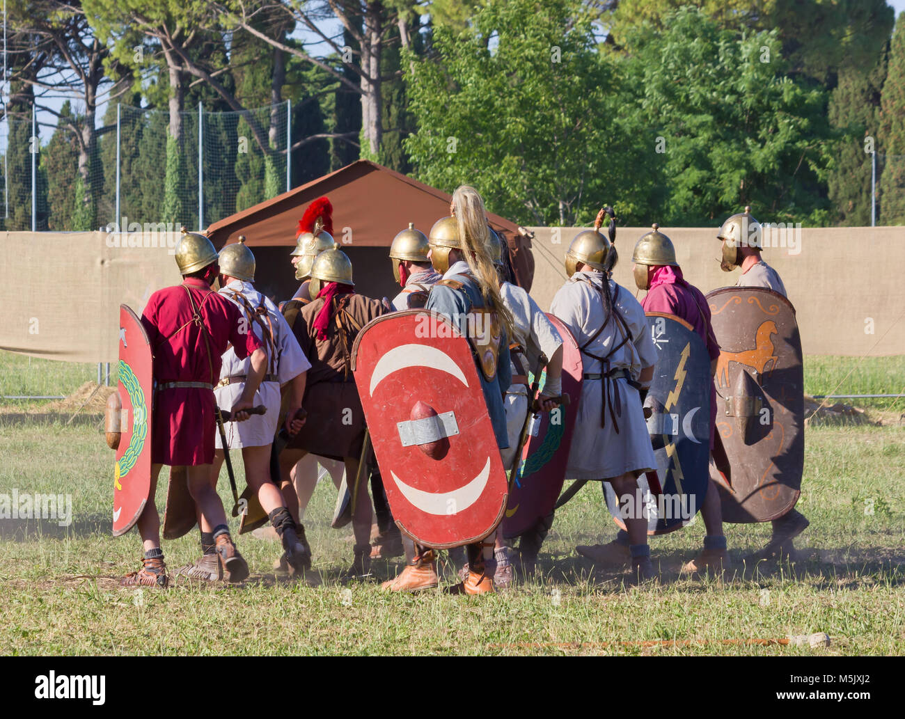 AQUILEIA, Italy - June 18, 2017 : Ancient Roman legionary soldiers ...