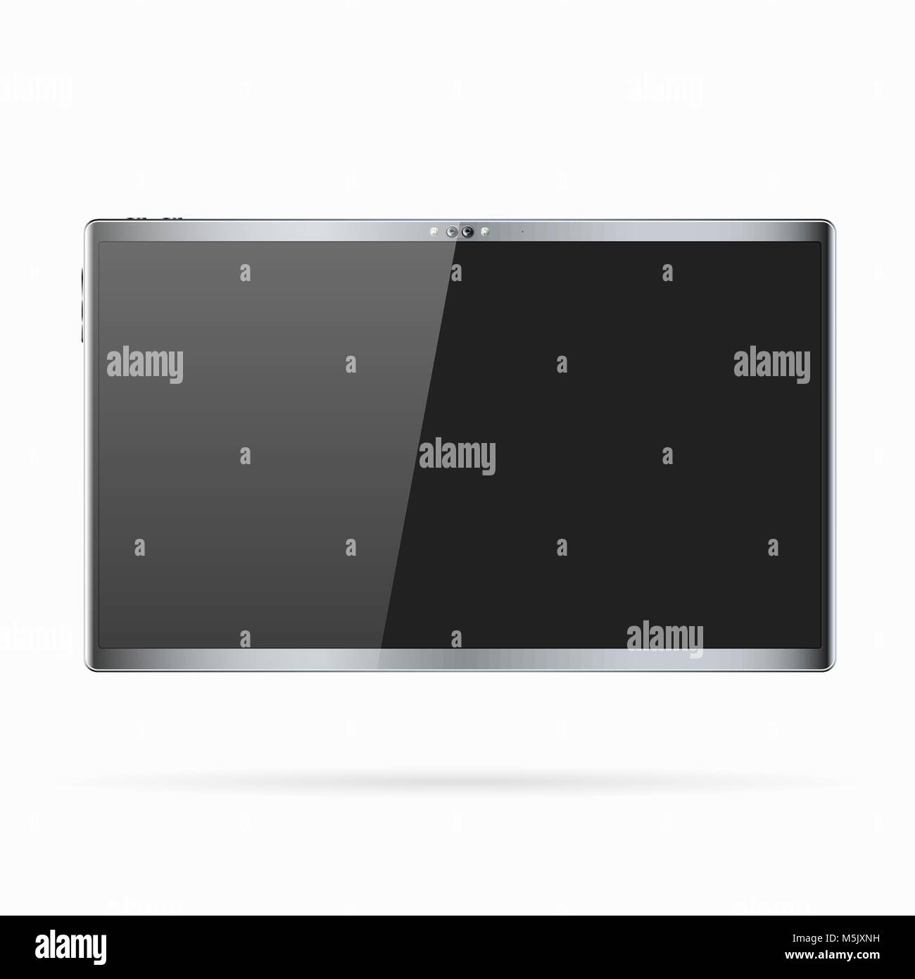 Tablet black screen white Stock Vector Images - Alamy