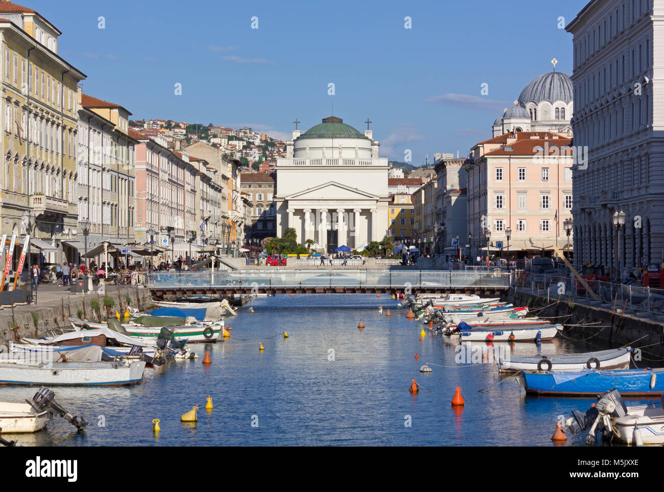 TRIESTE, Italy - May 17, 2017: Canal Grande and Piazza Sant'Antonio ...