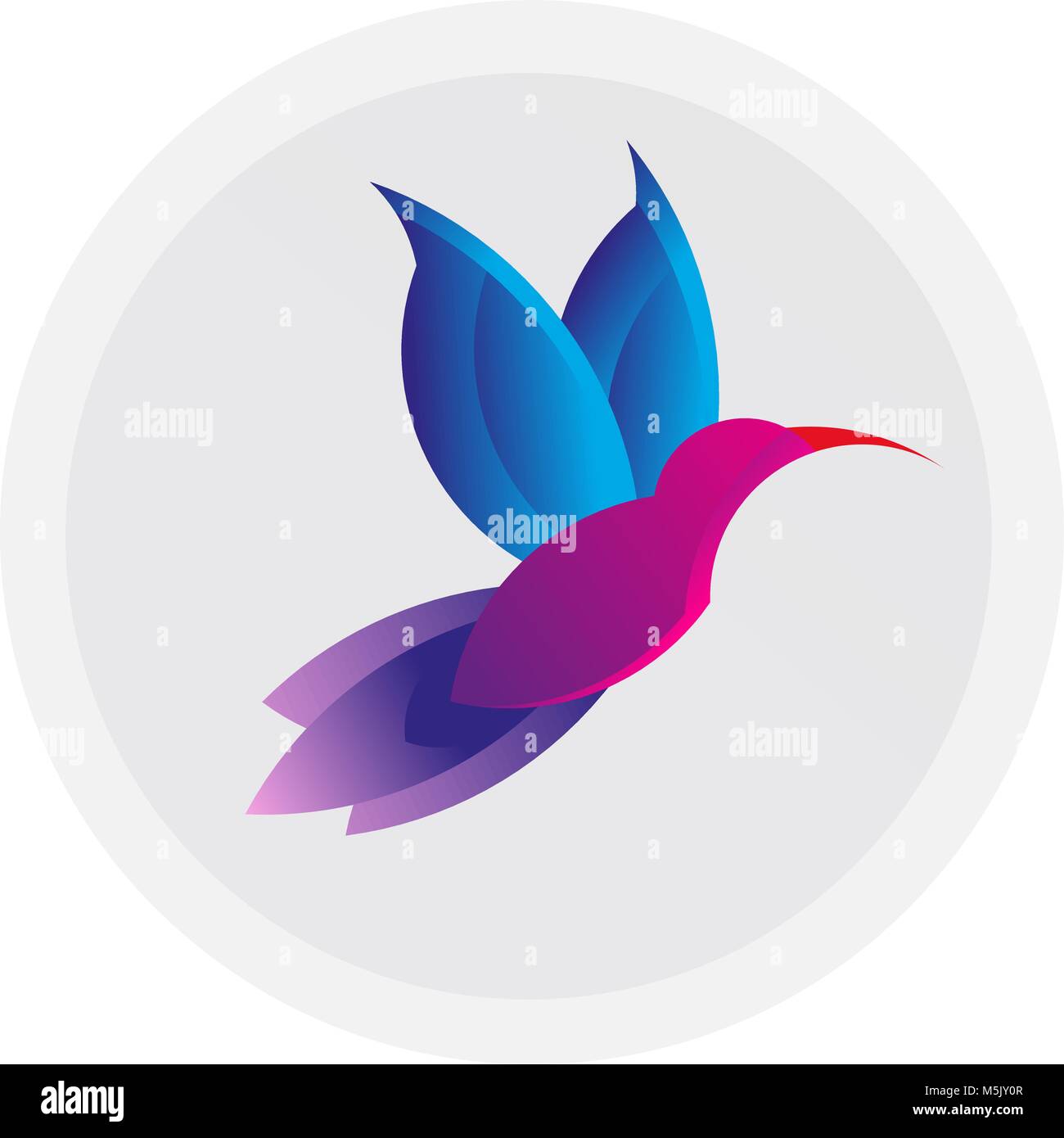Logotipo De Colibrí Colorido Bird Colorful Gradient Logo Template,