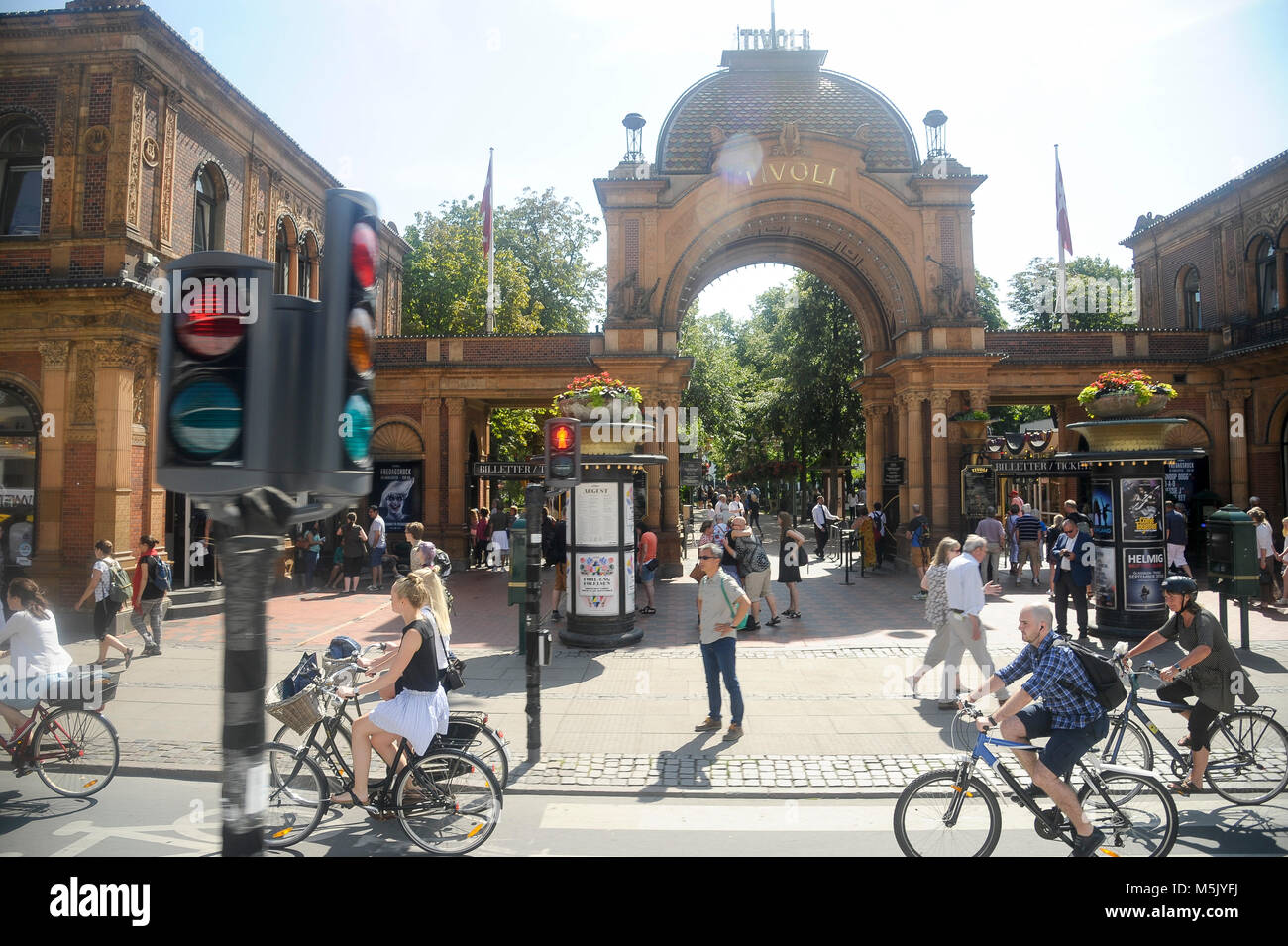 An amusement park and pleasure garden Tivoli Gardens in Copenhagen ...