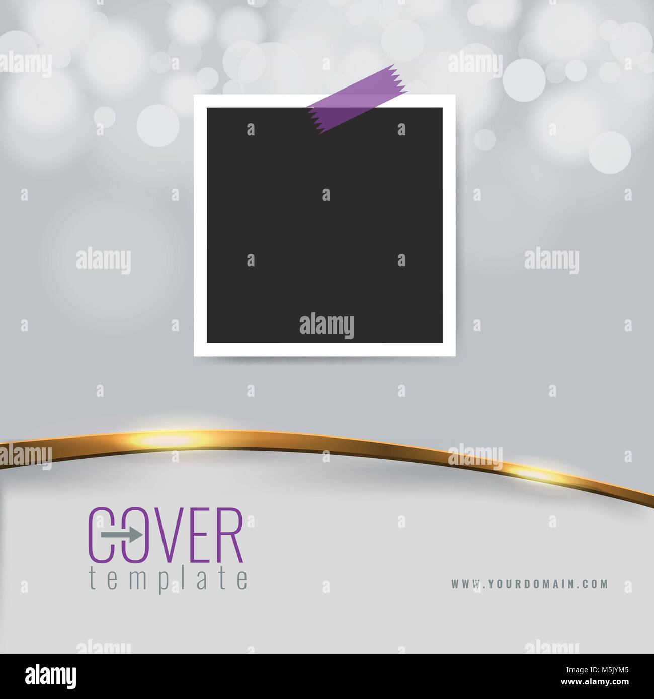 Vector Elegant business cover design background with golden line effect ...