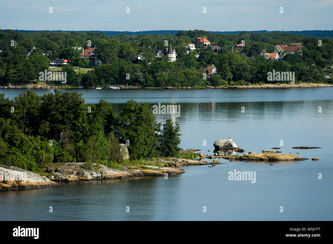 Skerry islands in Karlskrona, Blekinge, Sweden. August 6th 2015 ...