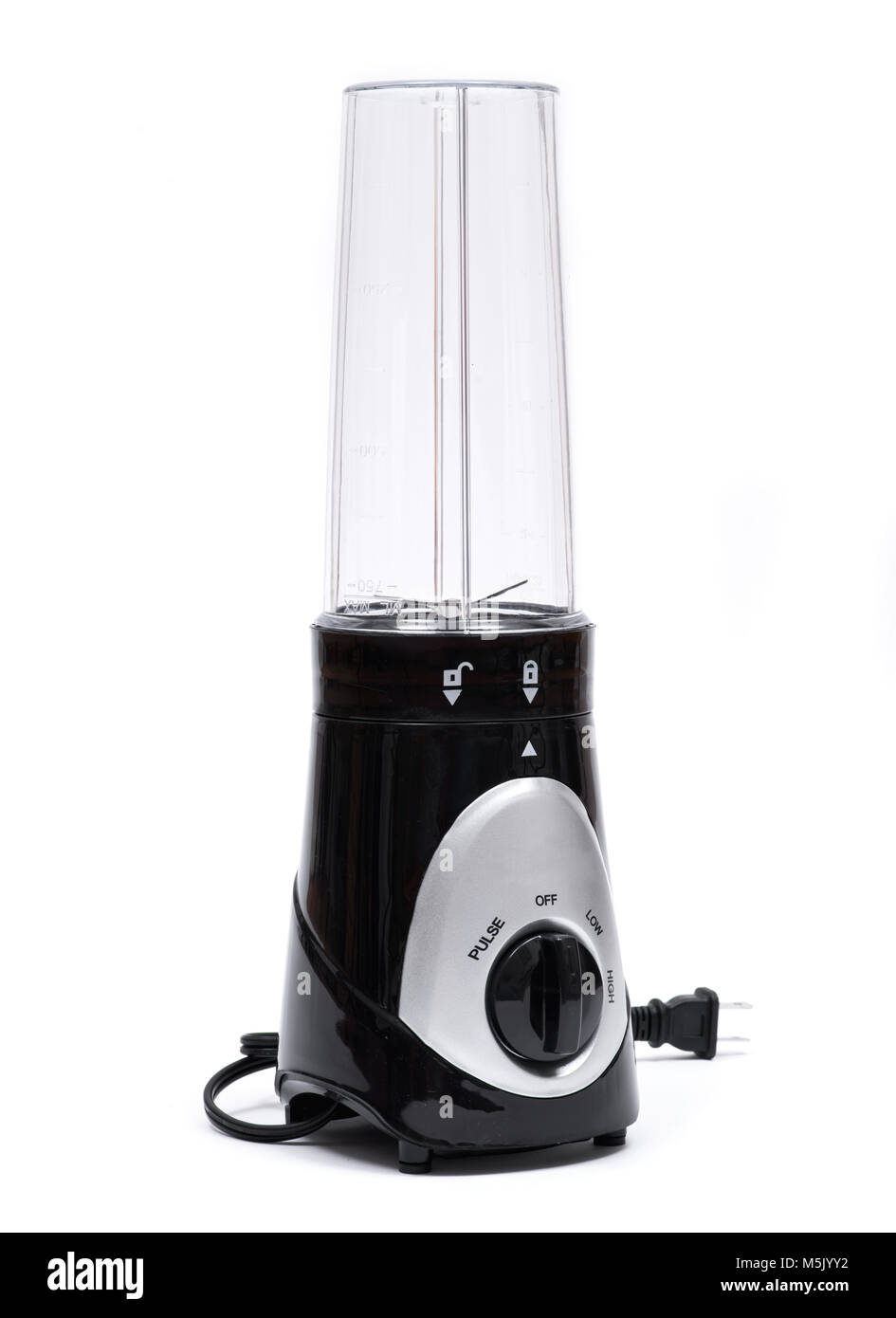 Black mini personal blender isolated on white background Stock Photo ...