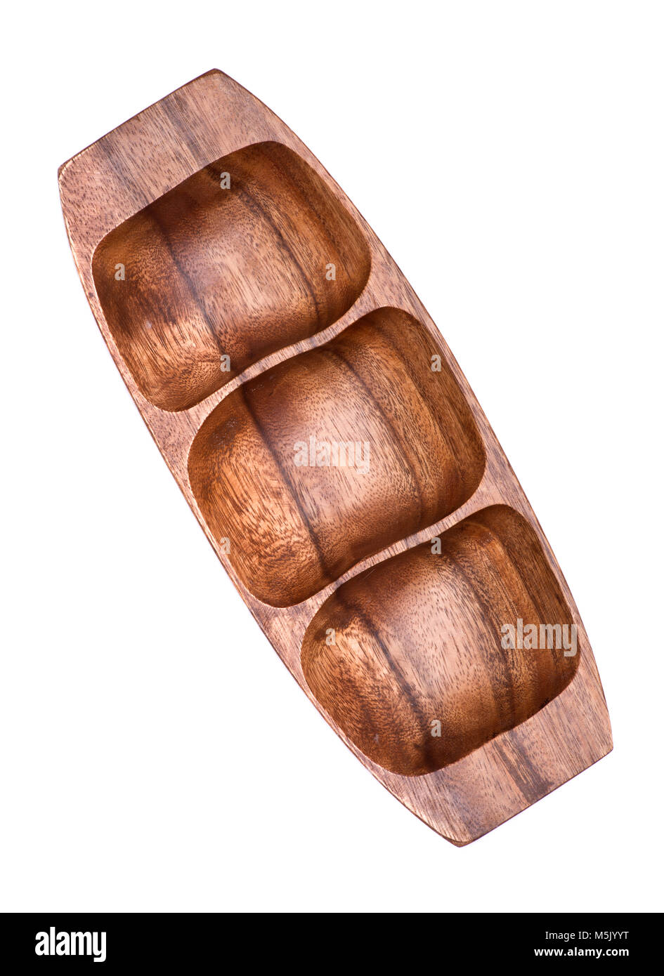 Three section serving tray made from one piece of solid acacia hardwood ...