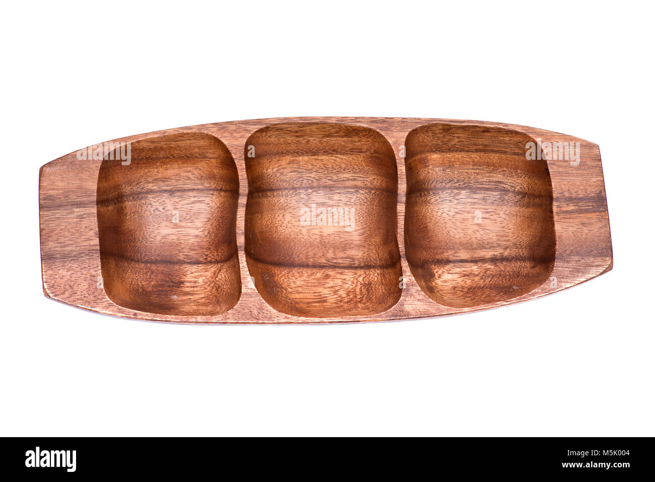 Three section serving tray made from one piece of solid acacia hardwood ...