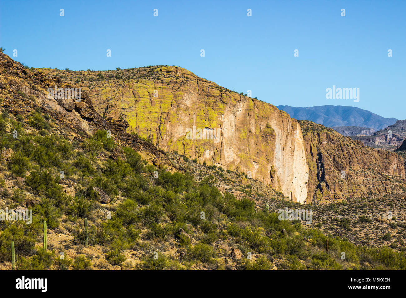 Moss Covered Mountains In Arizona High Desert Stock Photo - Alamy