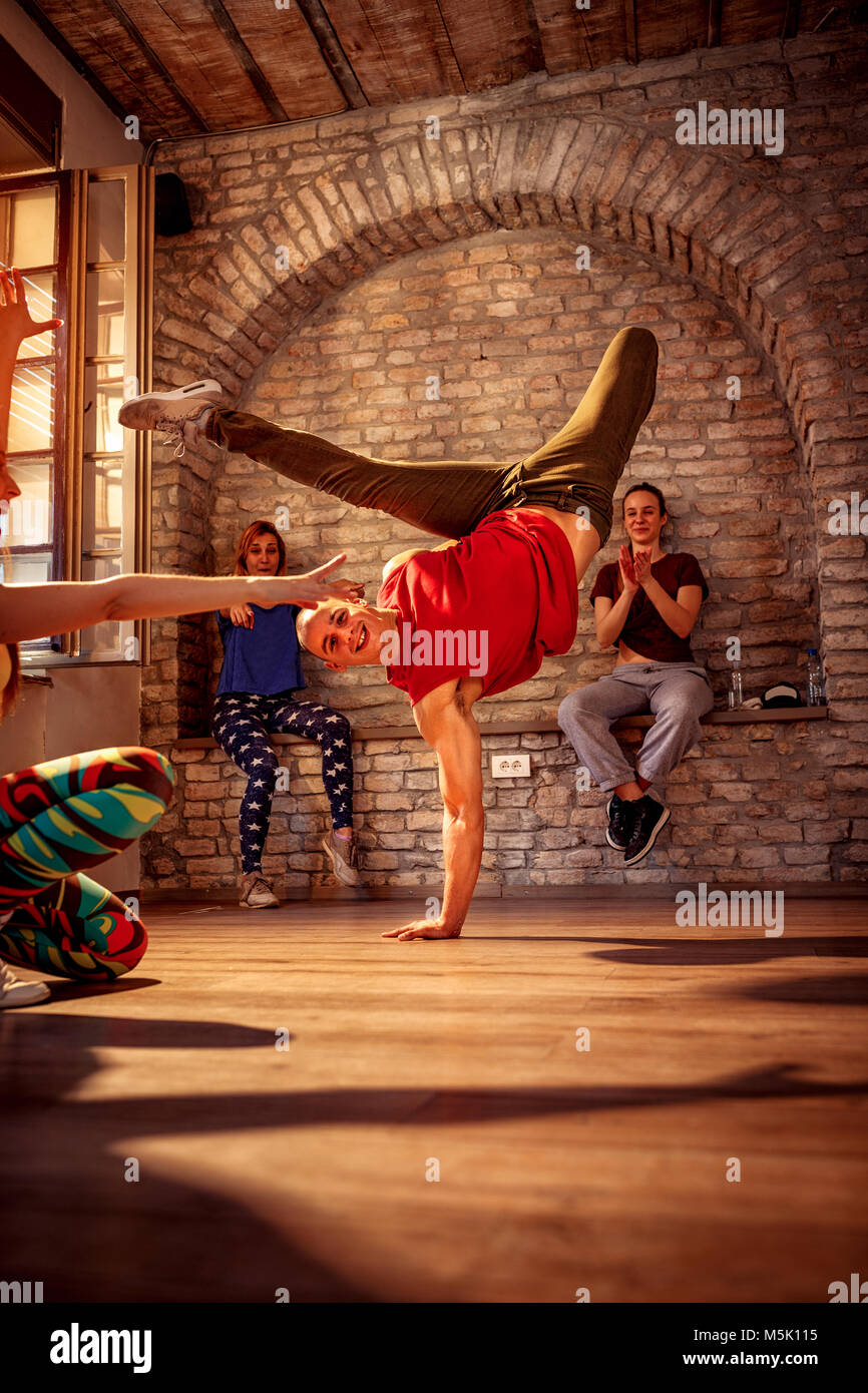 Hip hop dancer performing moves Stock Photo - Alamy