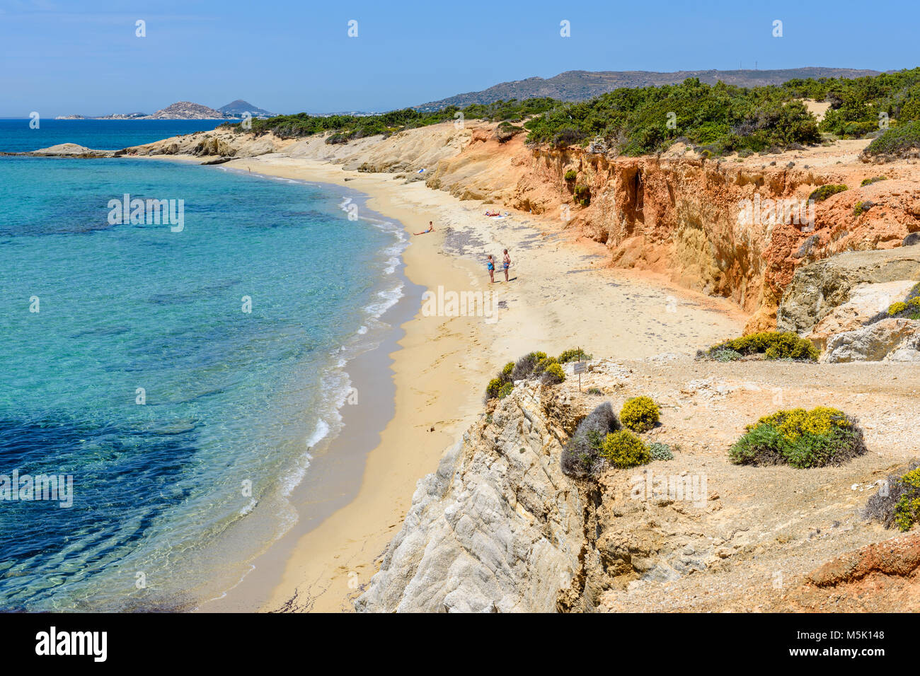 Aliko beach, one of the best beaches on the south western side of Naxos ...