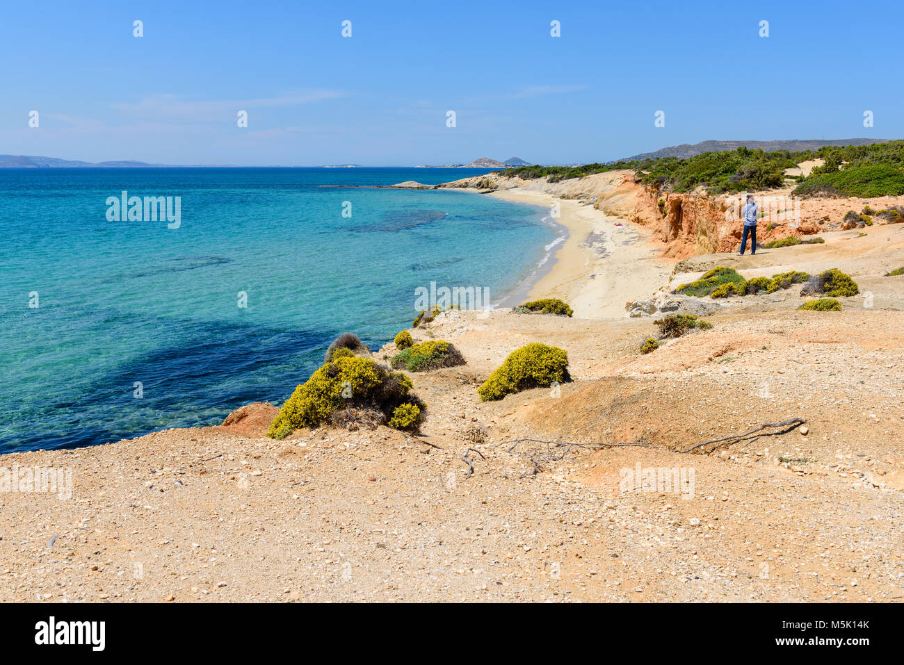 Aliko beach, one of the best beaches on the south western side of Naxos ...