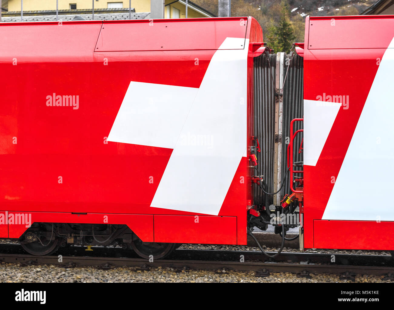 Modern Swiss trains Stock Photo - Alamy