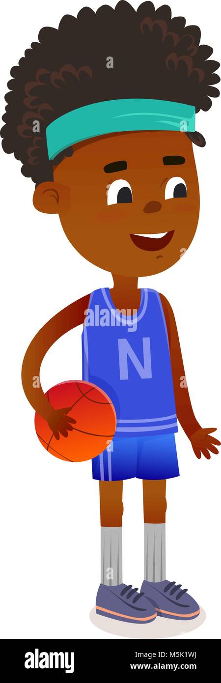 Little cute vector cartoon boy with ball Stock Vector Image & Art - Alamy