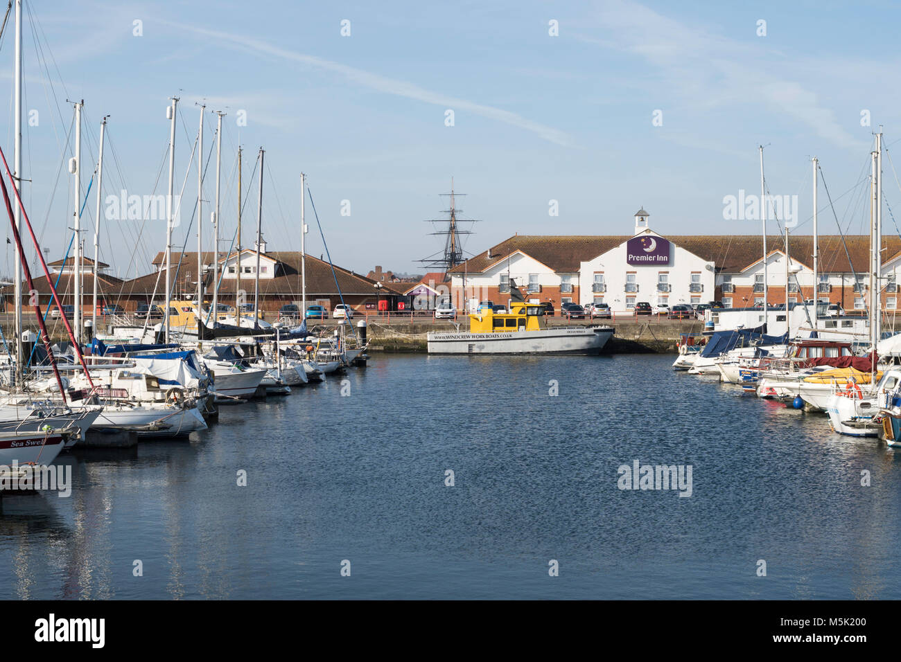 Yachts moored in the marina, Hartlepool, Cleveland, England, UK Stock ...