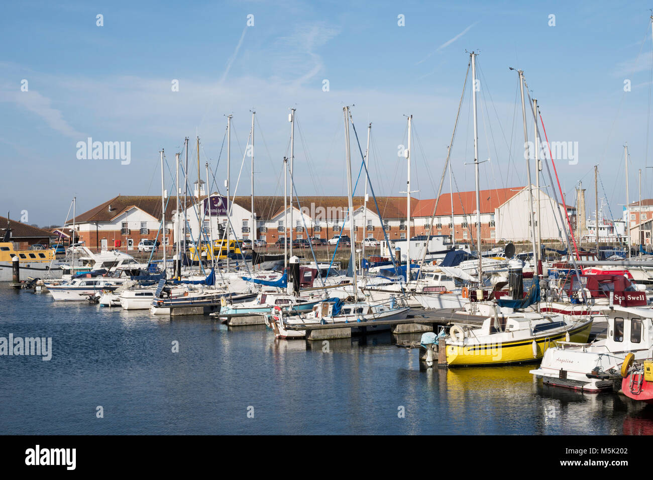 Yachts moored in the marina, Hartlepool, Cleveland, England, UK Stock ...