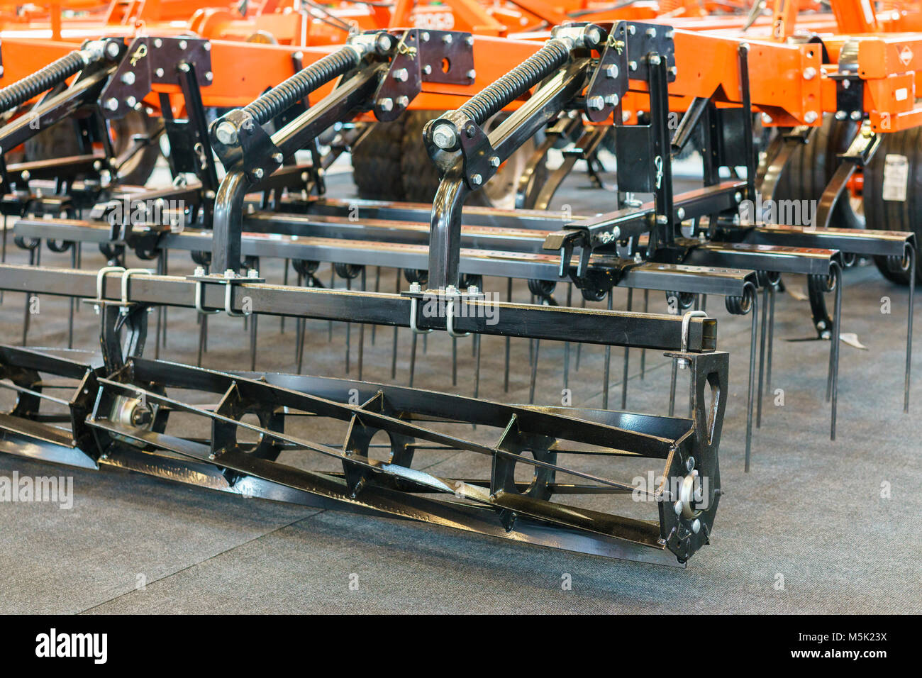 New, modern agricultural machinery. Stubble cultivator close-up Stock ...