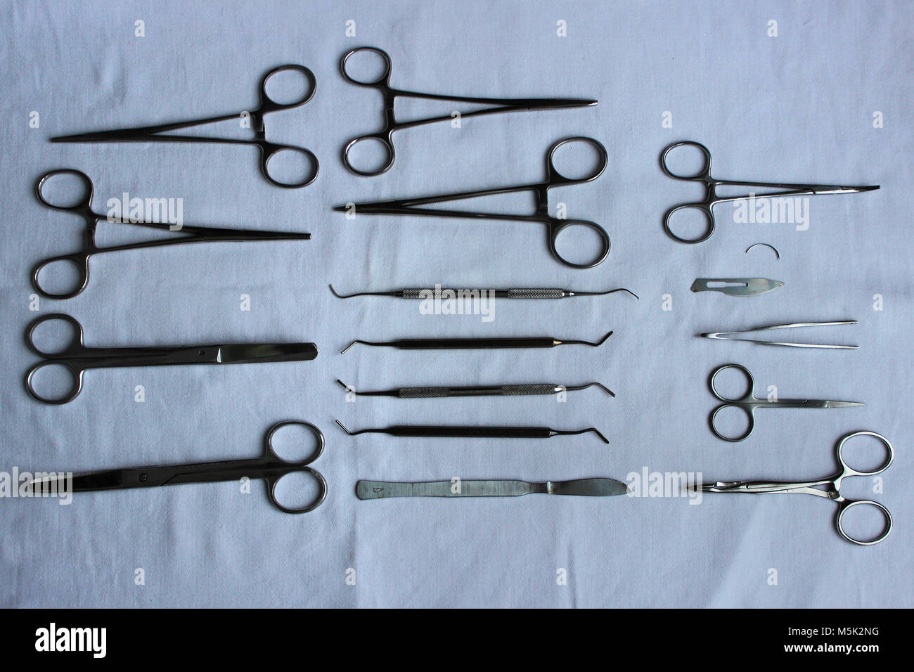 Sterile surgical instruments laid out hi-res stock photography and ...