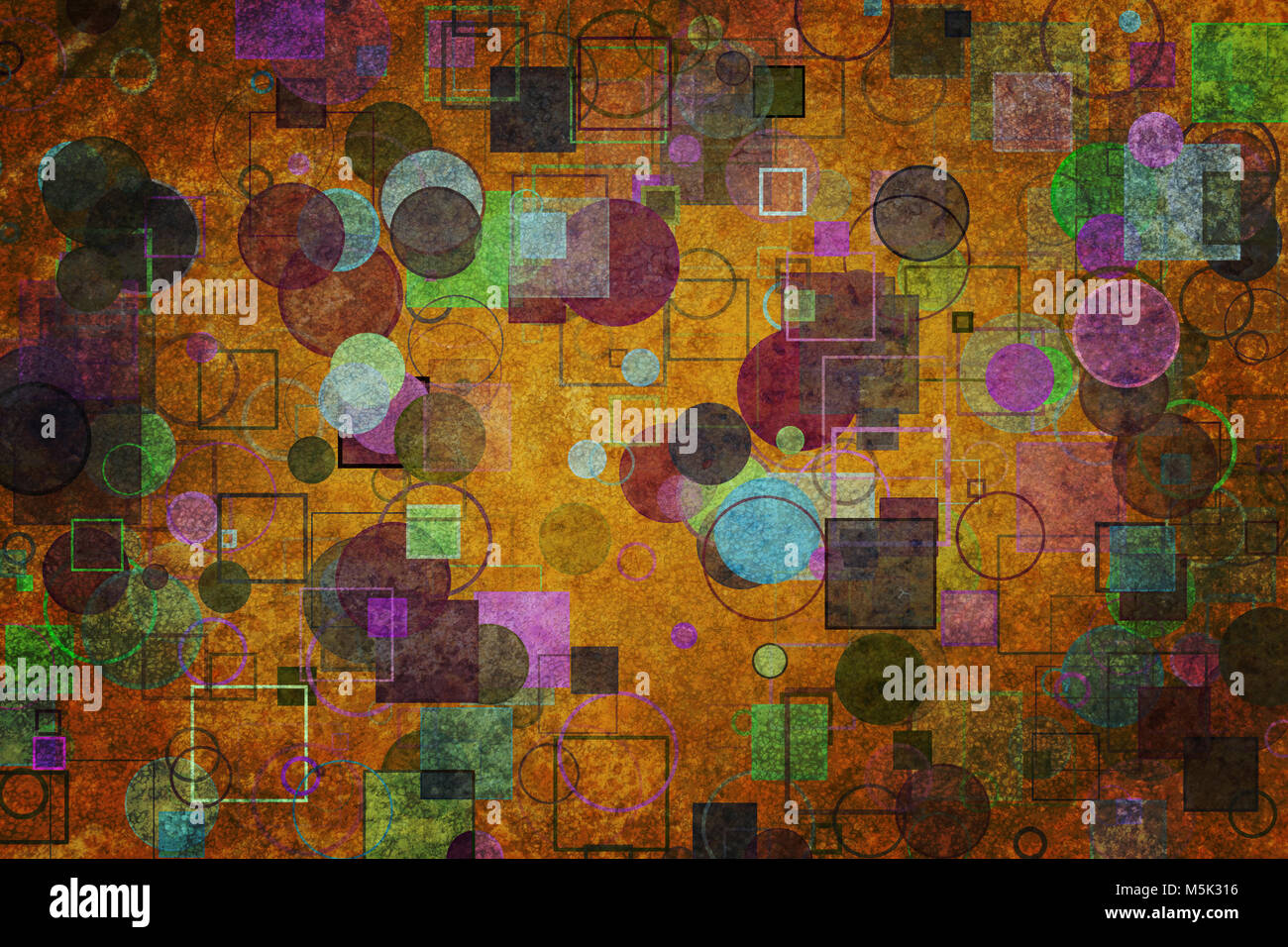 Random circle, square & rectangle shape, digital generative art for ...