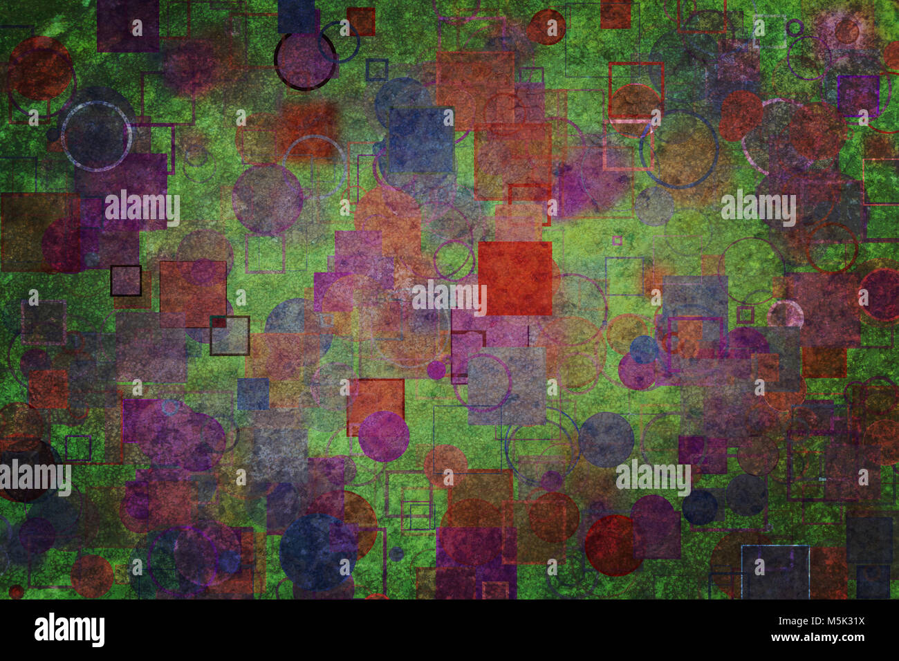 Random circle, square & rectangle shape, digital generative art for ...