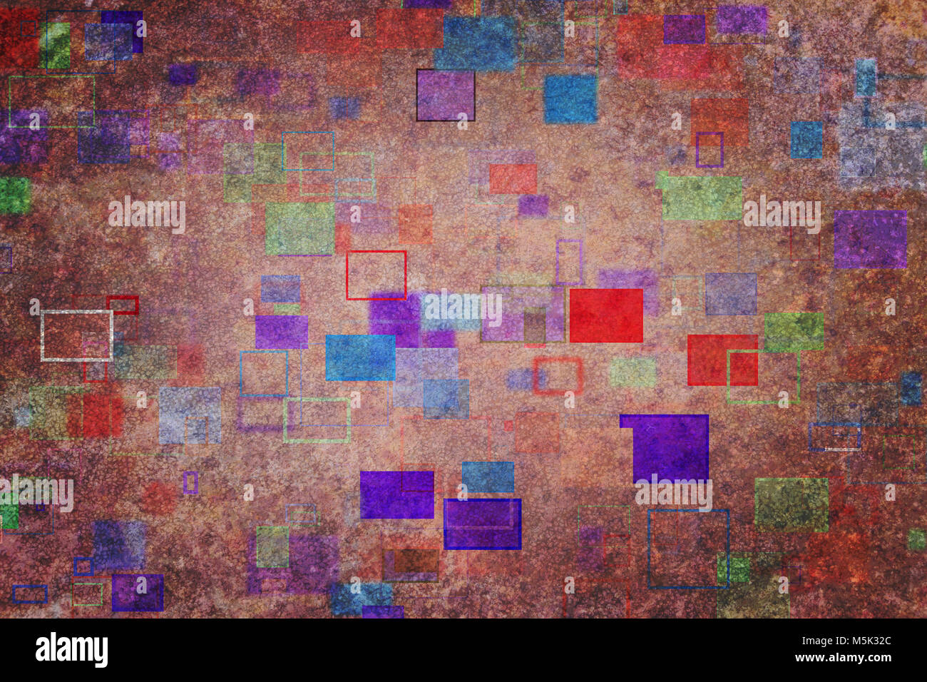 Random square & rectangle shape, digital generative art for design ...