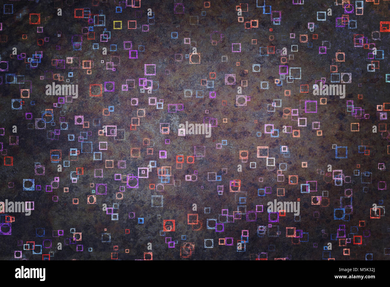 Random square shape, digital generative art for design texture ...