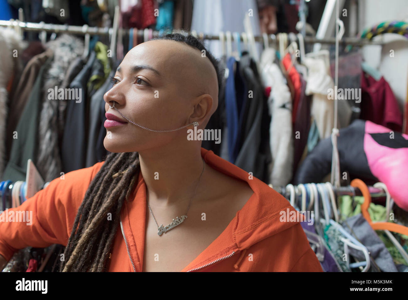 Portrait of young female fashion stylist Stock Photo - Alamy