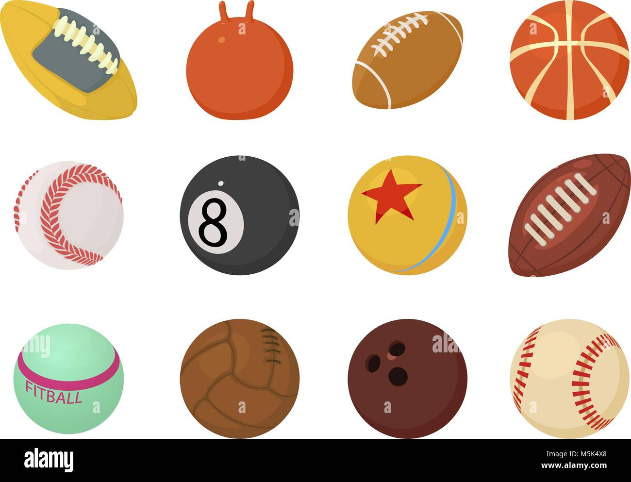 Balls icon set, cartoon style Stock Vector Image & Art - Alamy