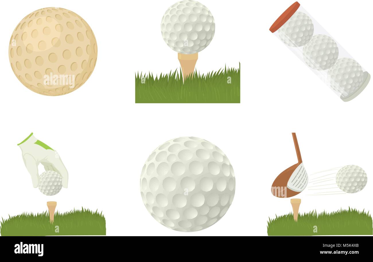 Golf ball icon set, cartoon style Stock Vector Image & Art - Alamy