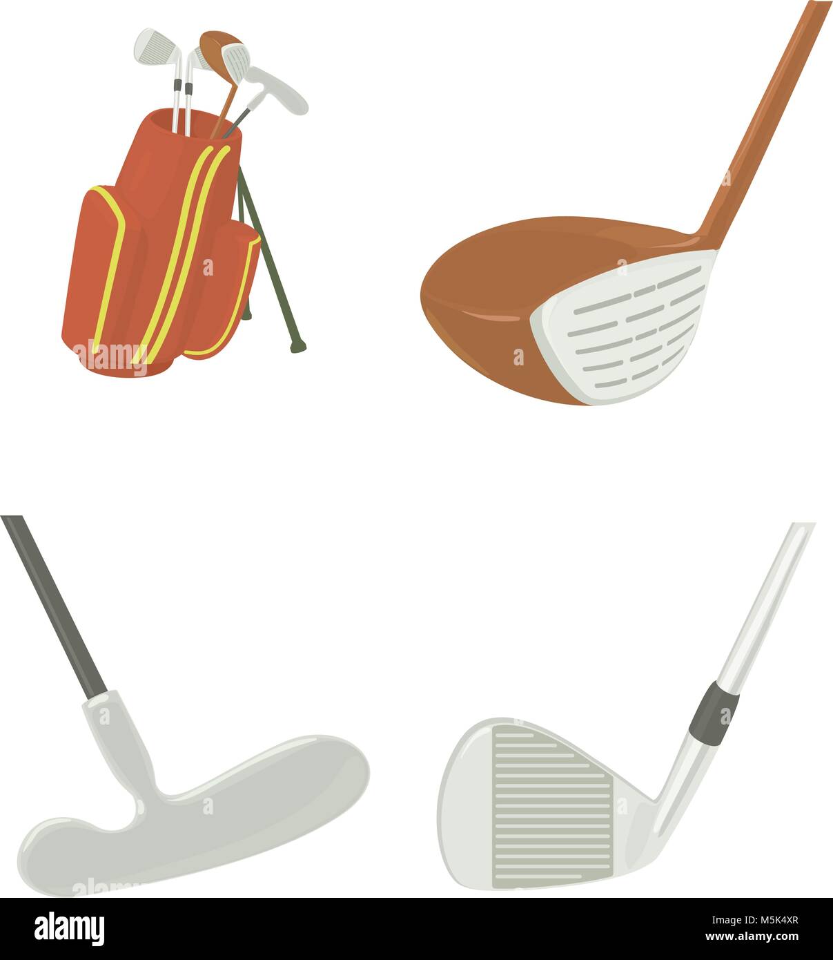 Golf stick icon set, cartoon style Stock Vector Image & Art - Alamy