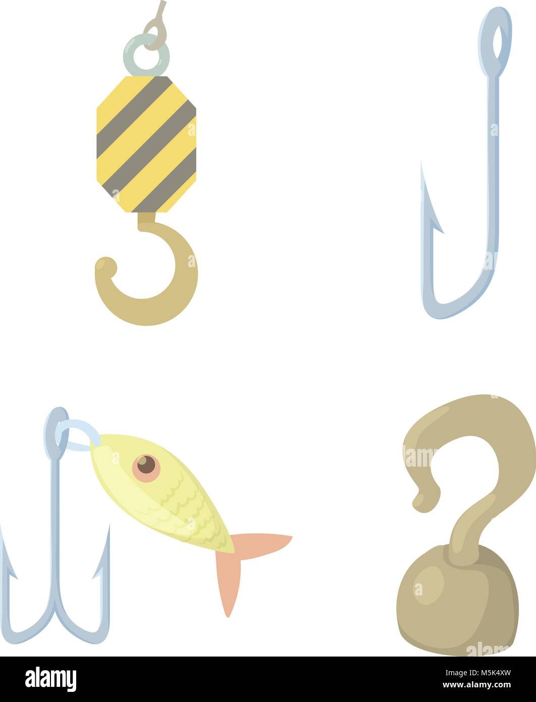 Hook icon set, cartoon style Stock Vector Image & Art - Alamy