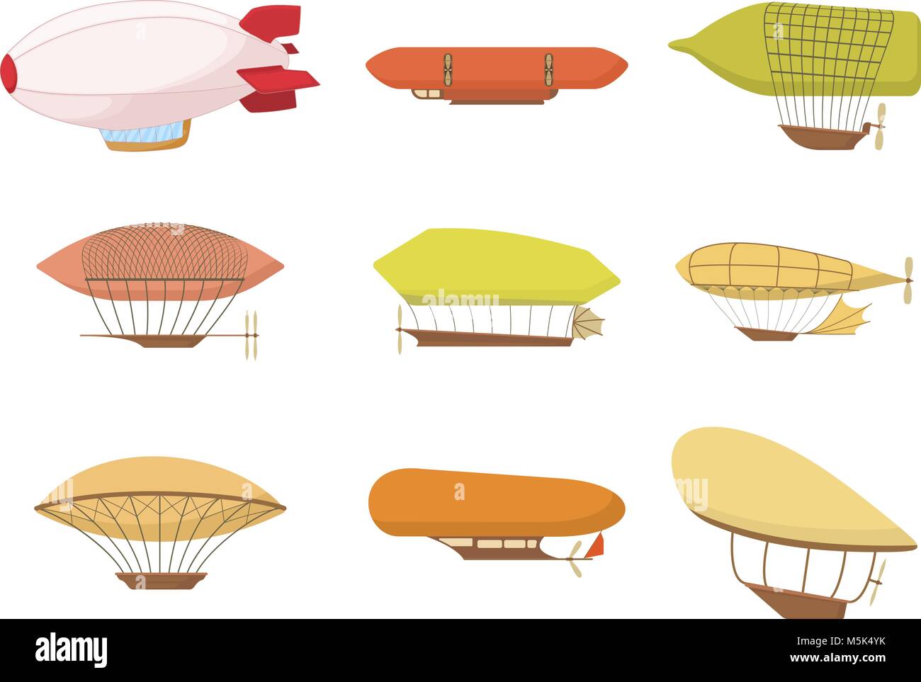 Aerostat icon set, cartoon style Stock Vector Image & Art - Alamy