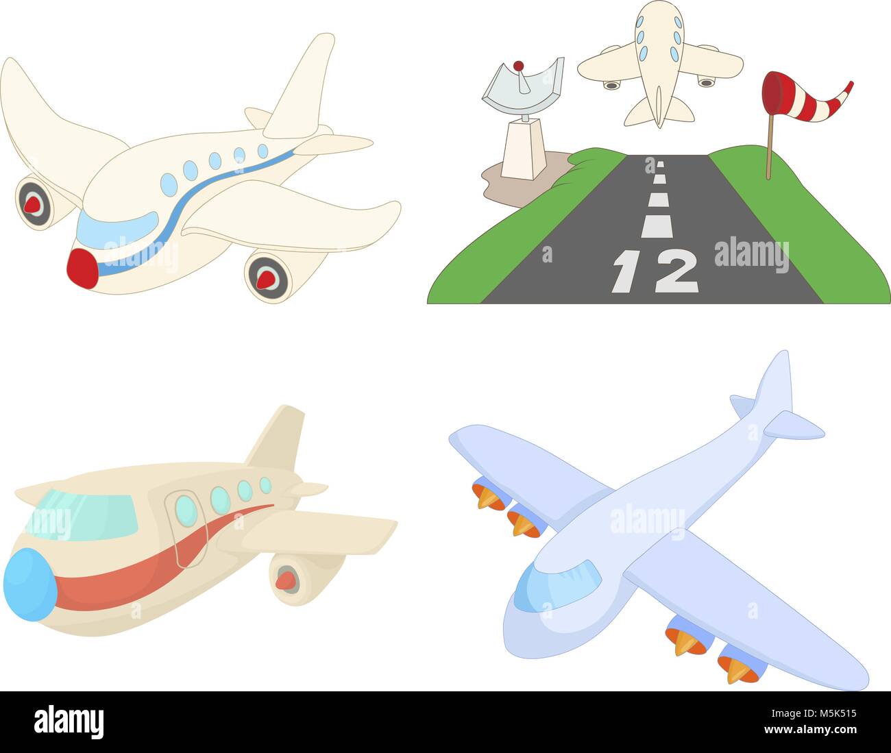 Airbus icon set, cartoon style Stock Vector Image & Art - Alamy