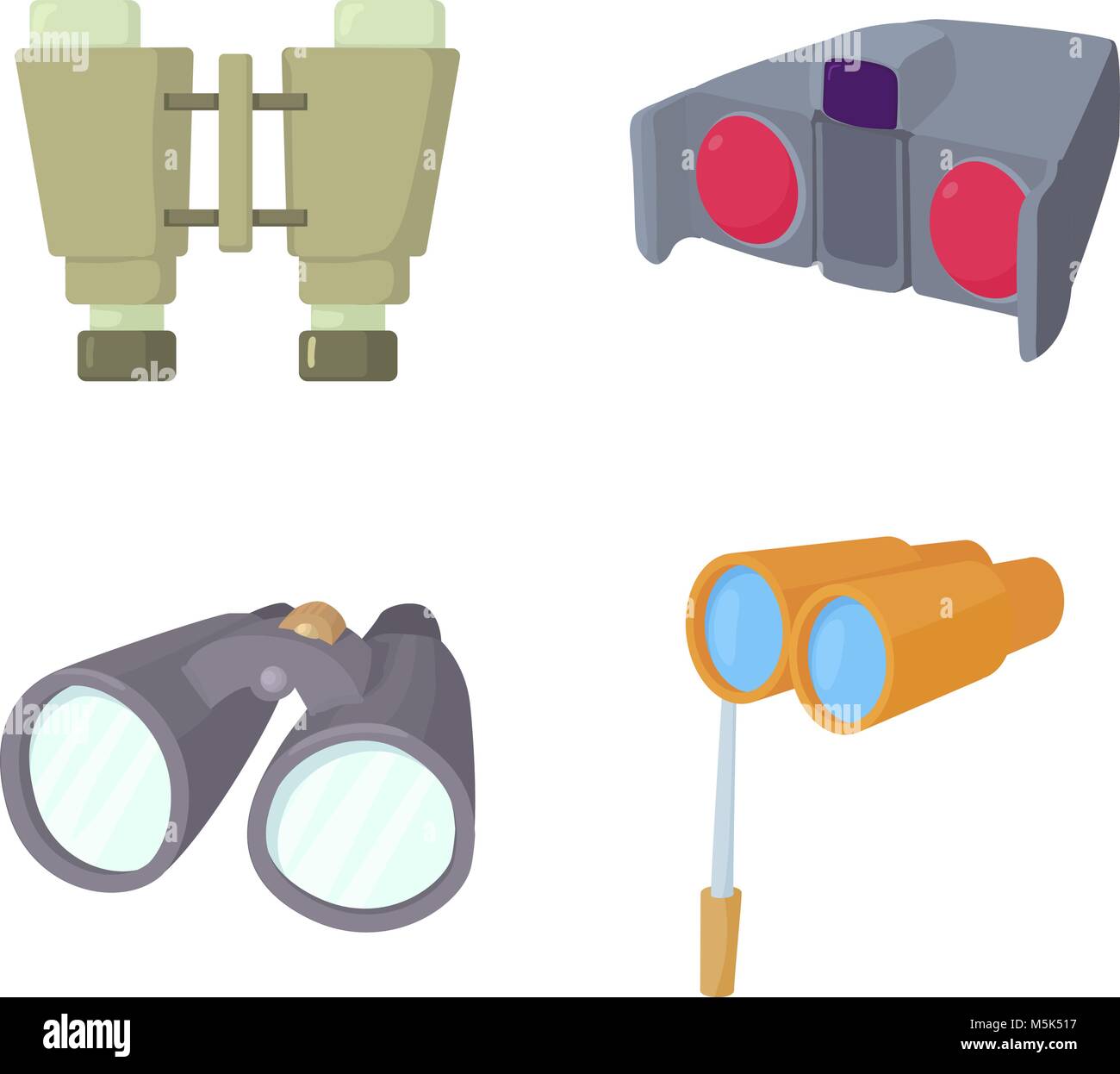Binocular icon set, cartoon style Stock Vector Image & Art - Alamy