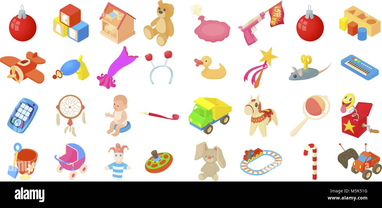 Toys icon set, cartoon style Stock Vector Image & Art - Alamy