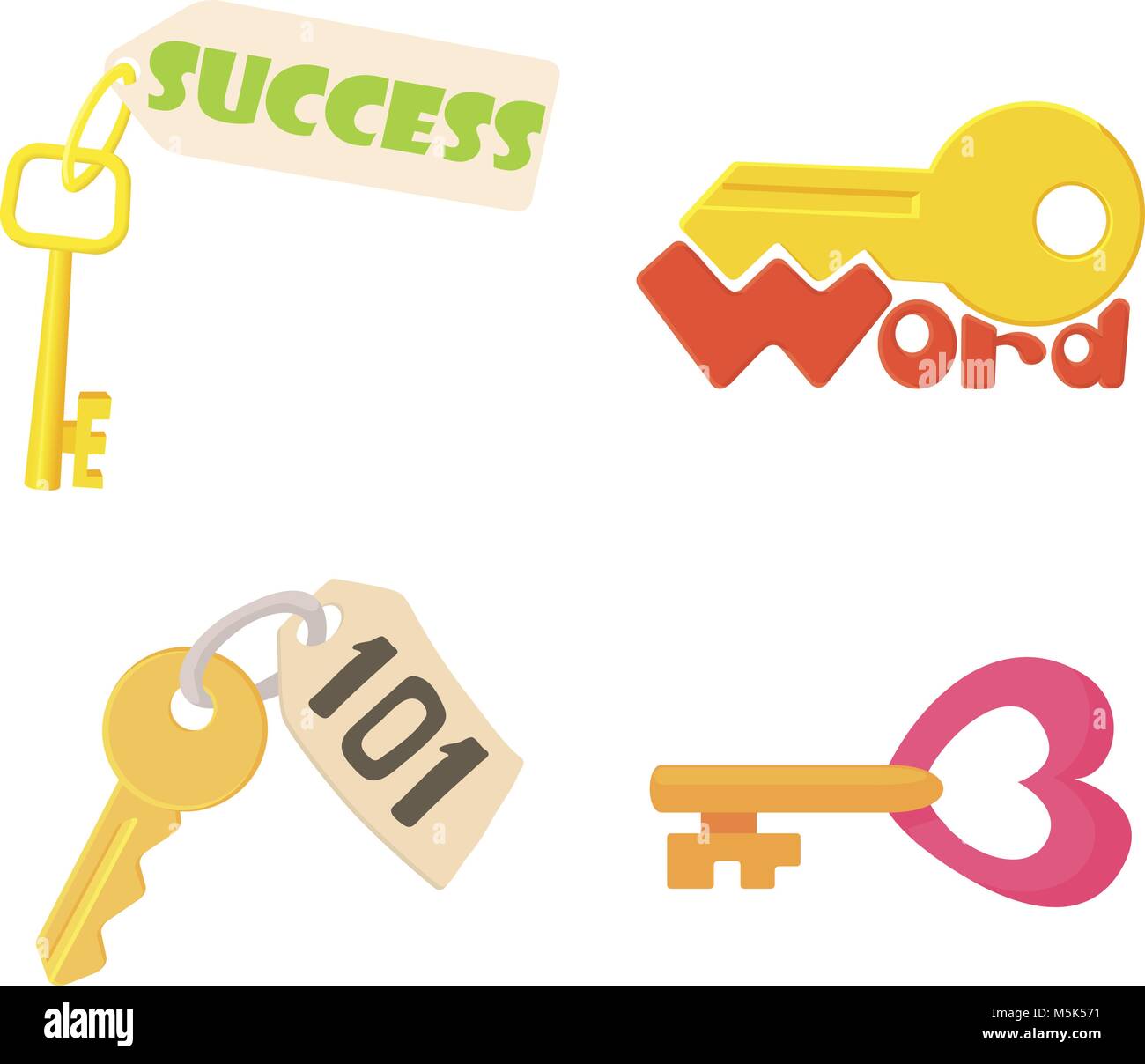 Key icon set, cartoon style Stock Vector Image & Art - Alamy